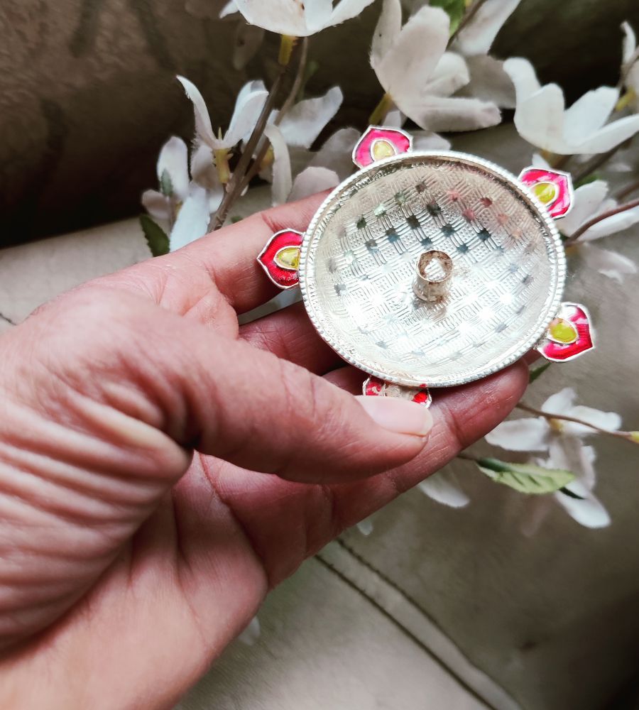 Home PURE SILVER ITEMS SILVER FESTIVAL GIFT ITEMS Silver Dhoopbatti ...