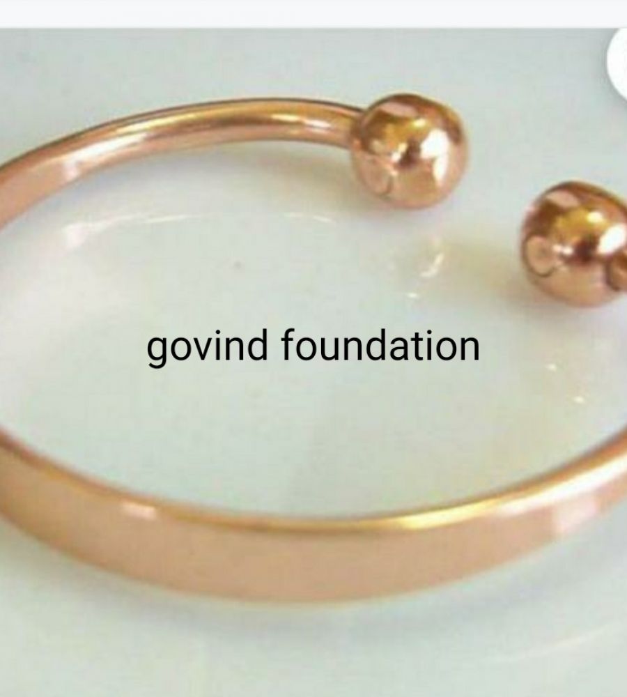 Home POOJA ITEMS MALA GARLAND KADA Copper kada broad design with ball