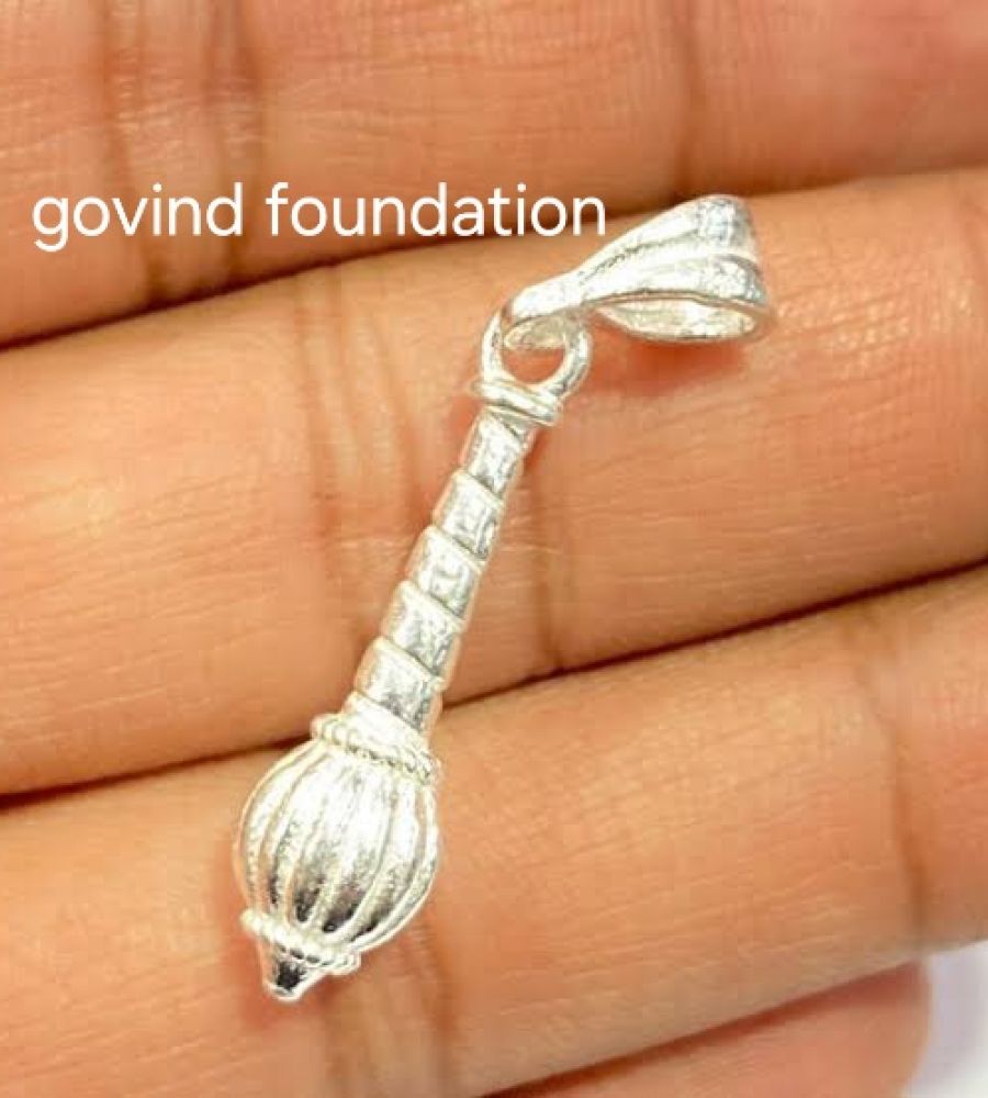 Home JEWELLERY SILVER ITEMS Silver Hanuman gada Locket Sterling Silver ...