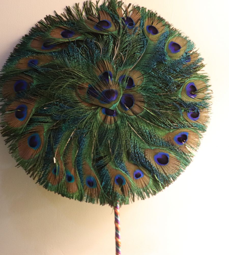 Morpankh fan peacock feathers fan original peacock feather fan
