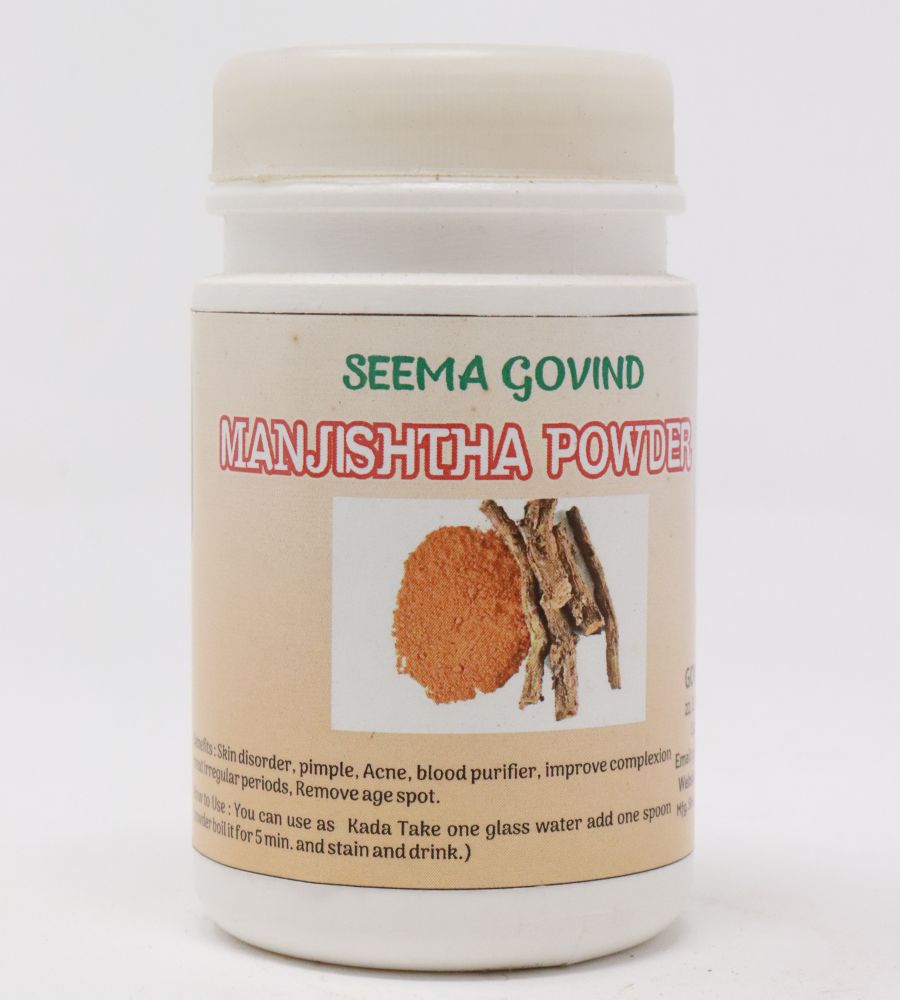 Manjistha powder manjeeth majeeth powder100gm BRAND SEEMA GOVIND