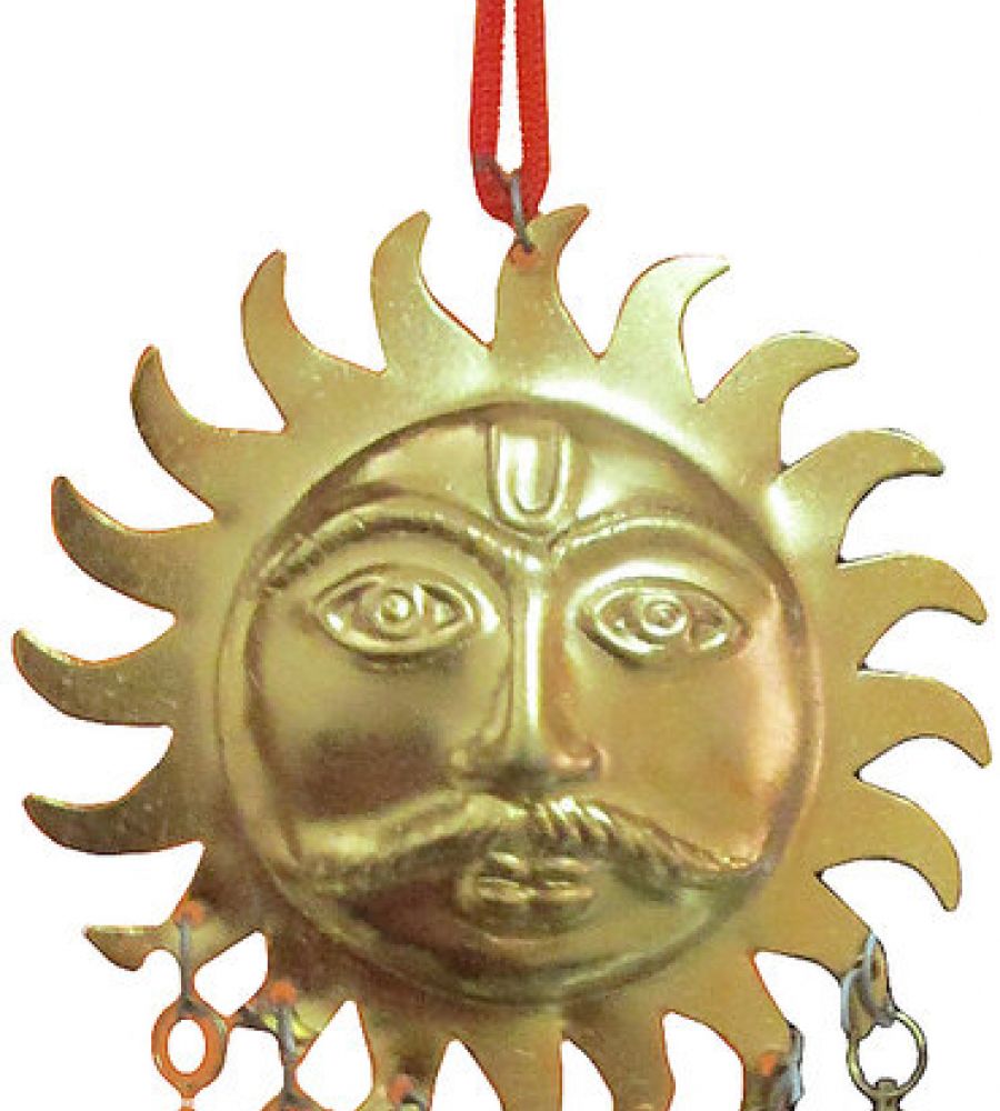 Copper suraj copper Surya door hanging sun face